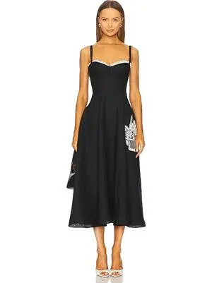 Alejandra Alonso Rojas Bustier Maxi Dress - Black