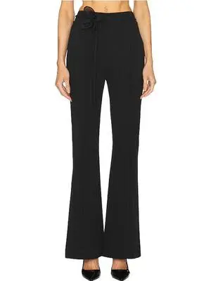 ROTATE BY BIRGER CHRISTENSEN High Waisted Rose Pants - Black
