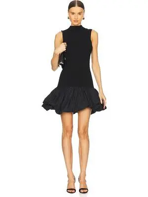 ROTATE BY BIRGER CHRISTENSEN Knit Racer Cut Dress - Black
