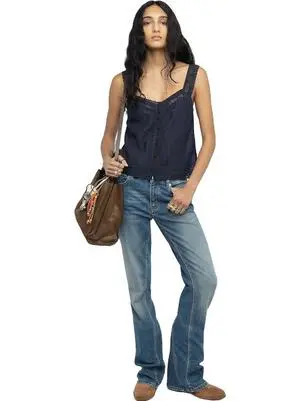 Zadig&Voltaire Celite Lace Camisole Navy