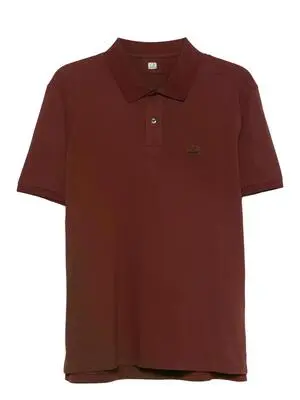 C.P. COMPANY Logo-patch Polo Shirt - Brown
