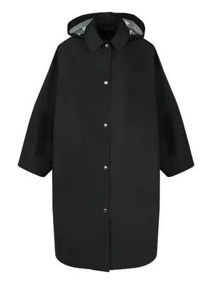 YVES SALOMON Hooded Raincoat - Black