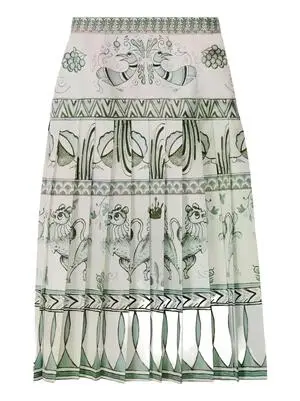 Fabiana Filippi Printed Midi Skirt - White