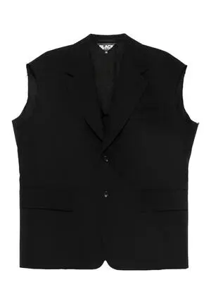 BLACK COMME DES GARÇONS Sleeveless Blazer - Black