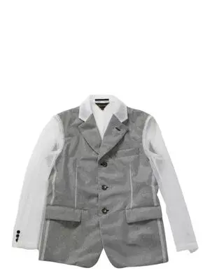 Comme Des Garçons Comme Des Garçons Transparent-Paneling Blazer Black