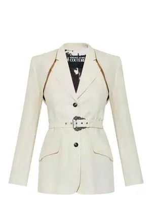 Versace Belted Blazer - White