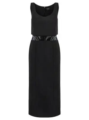DEL CORE Del Core Contrasting-Panel Midi Dress