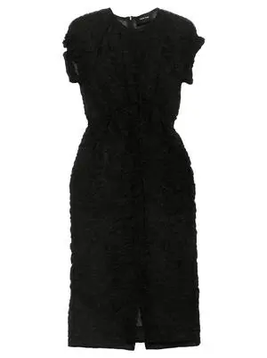Simone Rocha Textured Midi Dress - Black