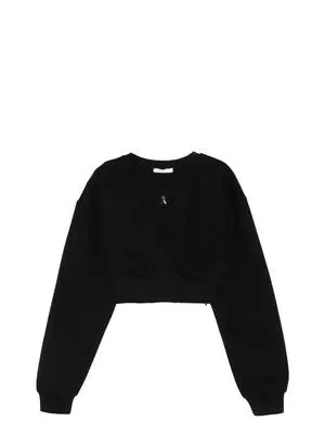 Patrizia Pepe Cropped Sweatshirt - Black