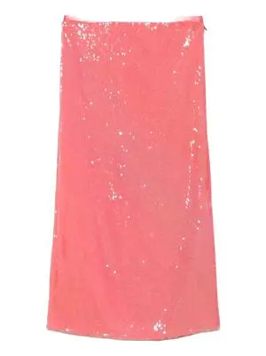 Patrizia Pepe Sequined Midi Skirt - Pink