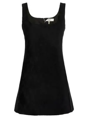 Chloé Square-neck Mini Dress - Black