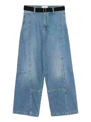 PLAN C Plan C Wide-Leg Cargo Jeans