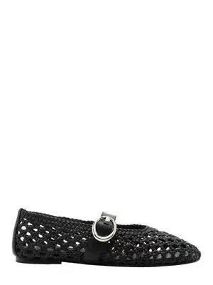 STUART WEITZMAN Woven Ballet Flats - Black