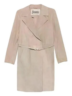 Herno Suede Coat - Neutrals