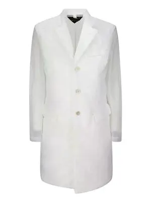 Comme Des Garçons Single-breasted Coat - White