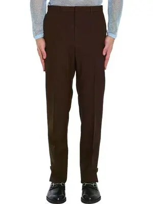 Gucci Wool Twill Trousers - Brown