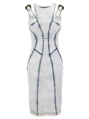 Versace Buckled Dress - Blue