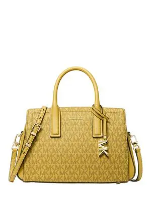 Michael Kors Laila Small Signature Logo Satchel - Green