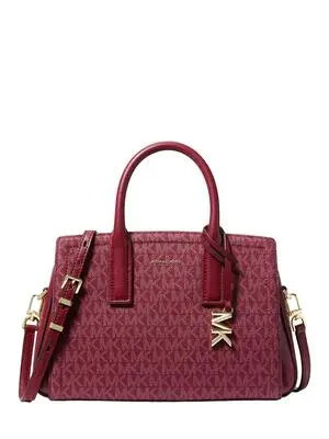 Michael Kors Laila Small Signature Logo Satchel - Red