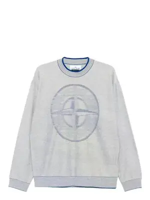 Stone Island Compass-motif Sweater - Blue