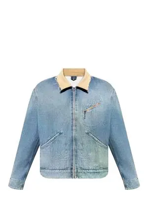 MAISON MARGIELA Denim Bomber Jacket - Blue