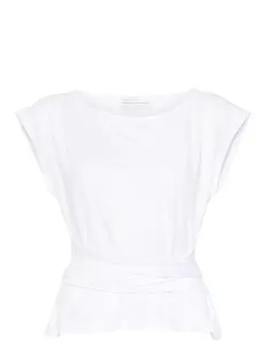 Patrizia Pepe Tied T-shirt - White