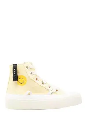 Inuikii Distressed Matilda High-top Sneakers - Yellow