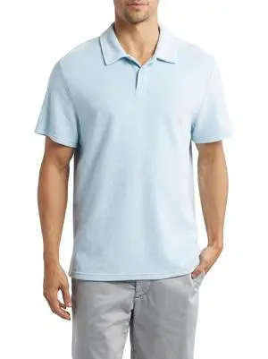 FAIR HARBOR Terry Cloth Polo - Light Blue