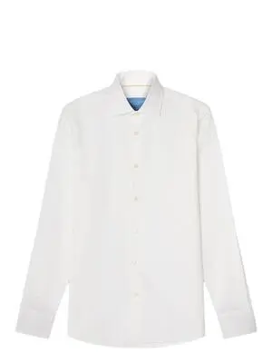 Robert Talbott Reynolds Novelty Cuff Poplin Contemporary Fit Shirt White