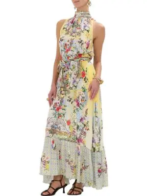 Camilla Floral Silk Maxi Dress - Flor Fantastica