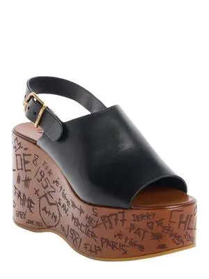 Chloé Maxime Platform Slingback Sandal - Black
