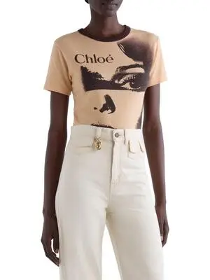 Chloé Portrait Graphic T-shirt - Tender Orange
