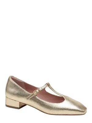 Linea Paolo Marcel T-strap Pump - Gold