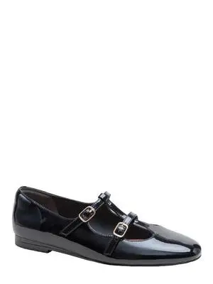 Linea Paolo Matilda Mary Jane Flat - Black