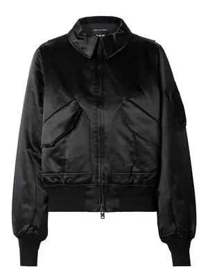Adidas Originals By Alexander Wang Y-3 Padded Satin Bomber Jacket - Black