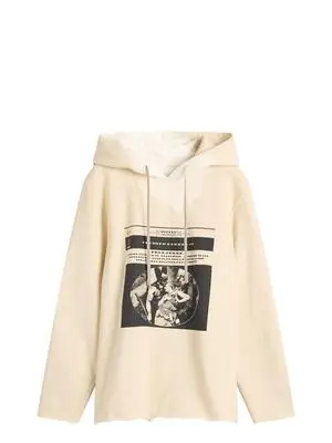 Rick Owens Oversized Hoodie - Natural/black