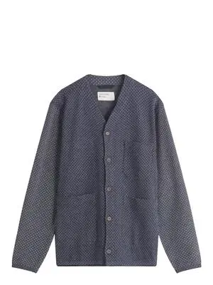 Universal Works Jacquard Cardigan - Navy
