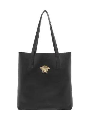 Versace La Medusa Leather Tote - Black Versace
