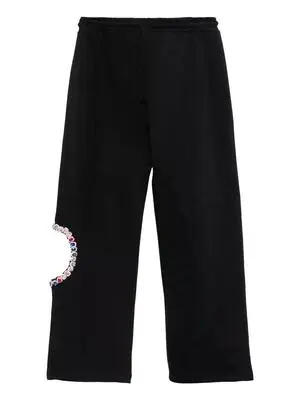 LOULOU Rhinestone-embellished Track Pants - Black