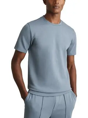 REISS Bradley Interlock Tee - Airforce Blue