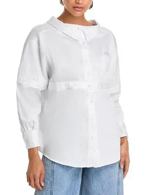 Rokh Multi Button Broken Shirt - White