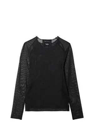 ADIDAS ORIGINALS Y-3 Layered Stretch Recycled-mesh Shirt - Black