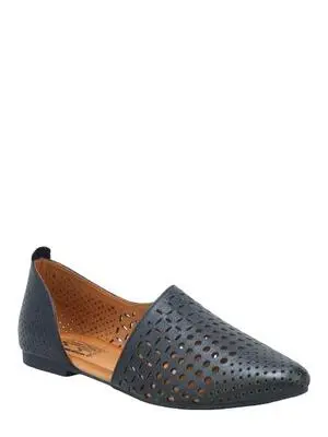 Miz Mooz Gwenna Leather D'orsay Flats - Black
