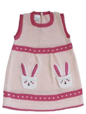 MELANGE COLLECTION Bunny Pocket Dress - Pink