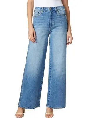 Habitual Studded High-rise Wide Leg Jeans - Splash