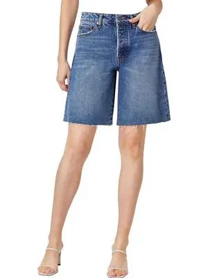 Habitual Easy Long Cutoff Denim Shorts - Lagoon