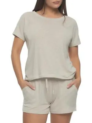 Felina Lauren Short Pajamas - Pumice Stone