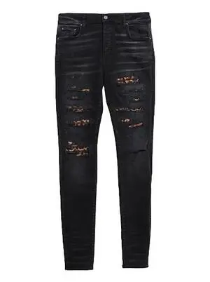 Amiri Slim Fit Distressed Jeans - Black