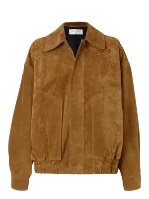 Saint Laurent Suede Jacket - Brown