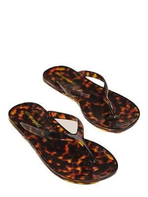 Jeffrey Campbell Beach Jelly Flip Flops - Tortoise